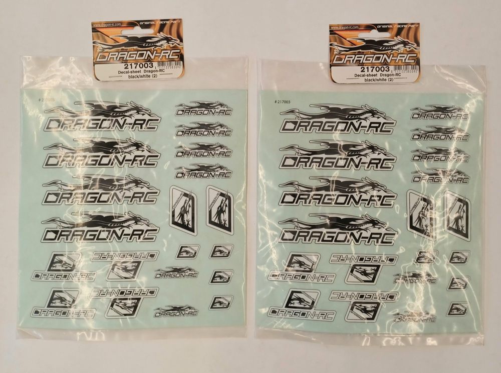 Dragon-RC / Decal-sheet Dragon-RC b/w (2 x 2) | Kaufen auf Ricardo