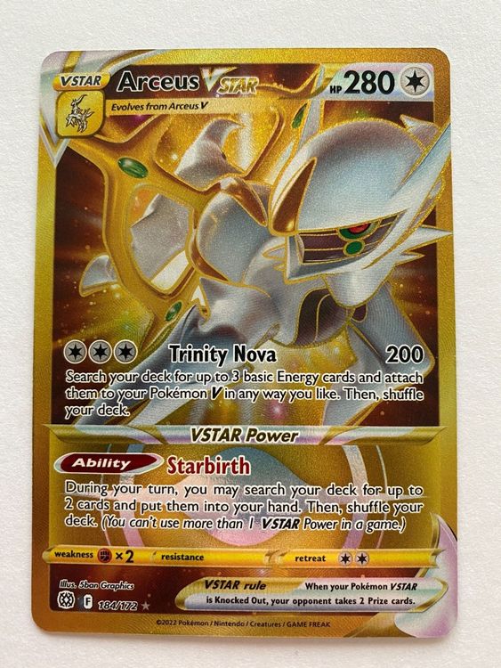 Arceus Vstar gold (secret rare) Pokémon-Karte, ENG | Kaufen auf Ricardo