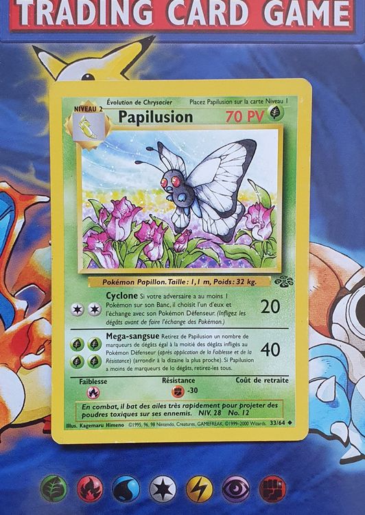 Carte Pokémon Papilusion (Jungle) 33/64 (fr) (Neu (gemäss Beschreibung ...