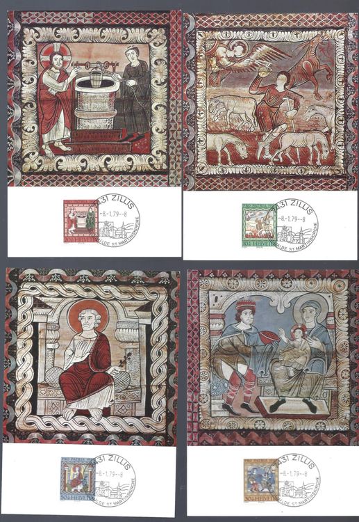 4 MAX-Karte Pro Patria 1967 Sst ZILLIS (GR) 8.1.79 (Gebraucht) in Les ...