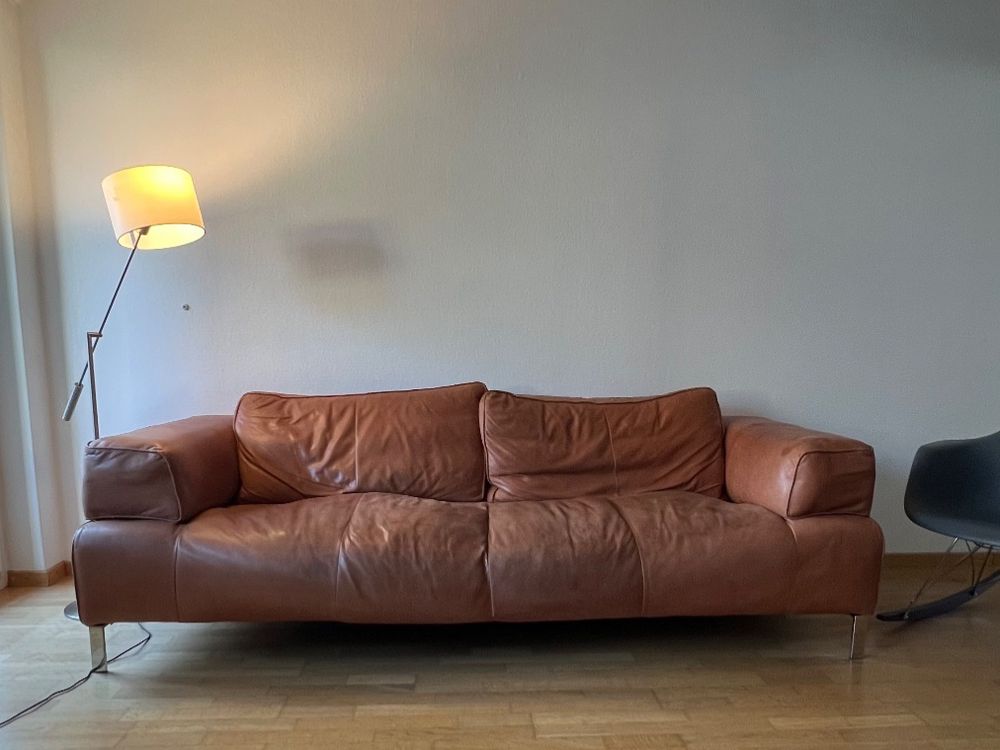 Echtleder Sofa Cognac Braun Vintage Stil 3er Sofa (Gebraucht) in Forch für CHF 350 – nur ...