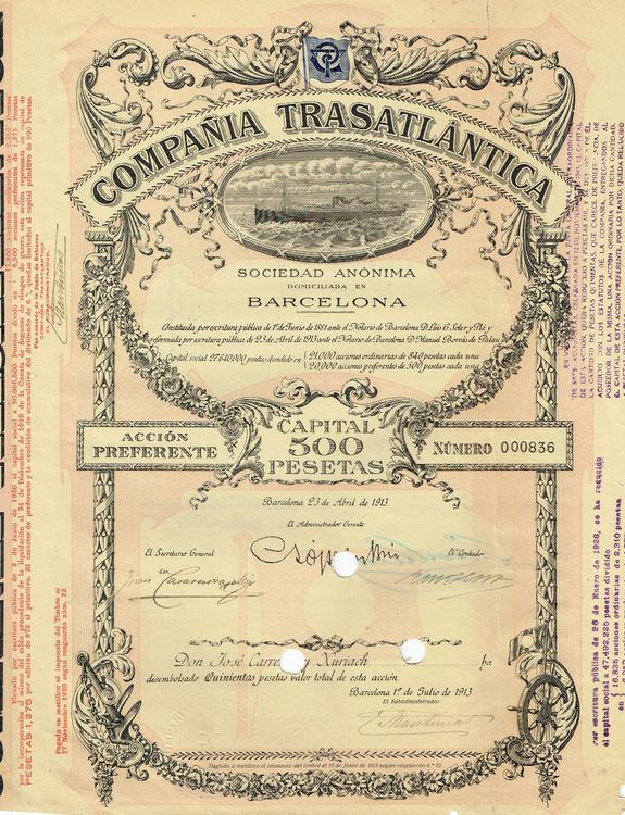 Compañia Trasatlantica SA (Gebraucht) in Ittigen für CHF 5 – mit Lieferung auf Ricardo kaufen