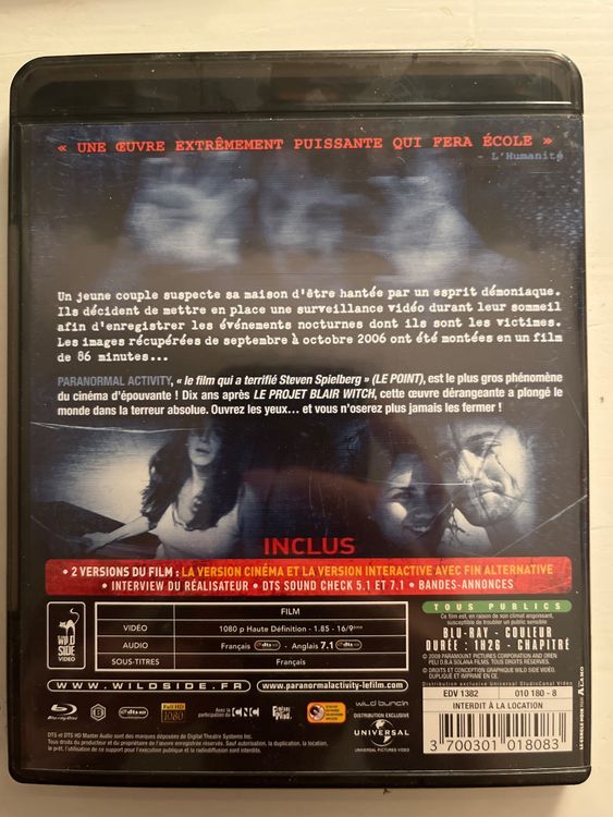 Paranormal Activity (2007) Blu-ray (Neu (gemäss Beschreibung)) in ...