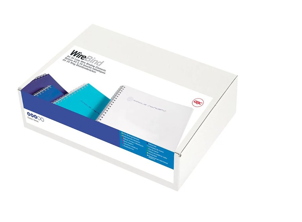 GBC Drahtbinderücken WireBind, A4, 34 Ringe, 6 mm für max. 5 (Neu ...
