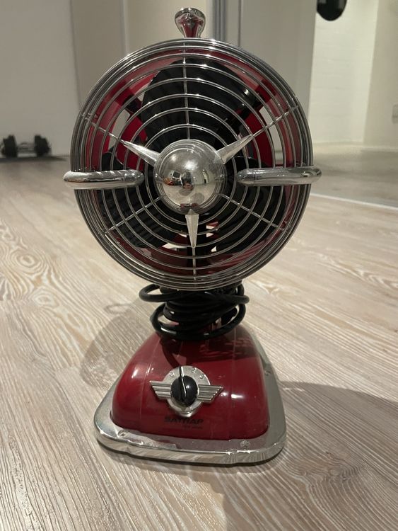 Mini Ventilator Retro-Look, rot, Durchmesser 15cm (Neu (gemäss ...