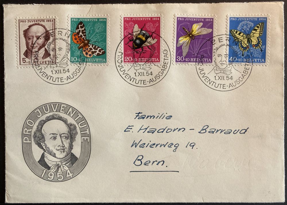 FDC Pro Juventute 1954 illustriert, Kat. 60 Fr. | Kaufen auf Ricardo