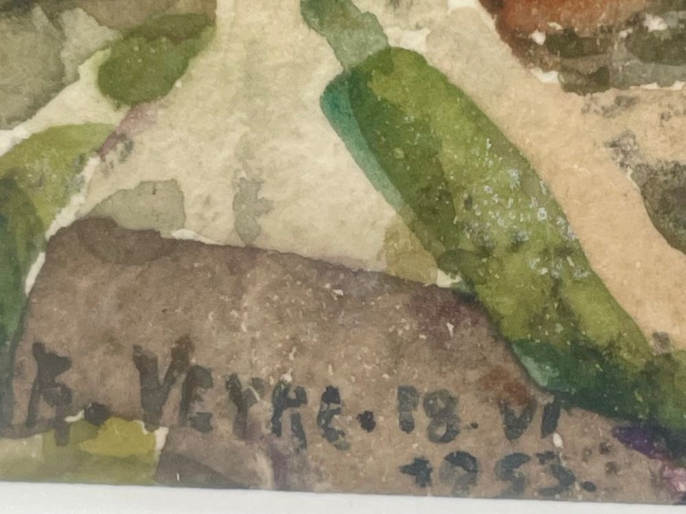 JEAN-ALEXANDRE VEYRE (1886 - 1963) Landschaft Aquarell Moret (Gebraucht ...