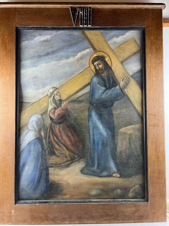 Antike Grosse Heilige Kreuzigung Gemälde Aus Kloster Nachlas (Gebraucht) in Neuhausen am ...