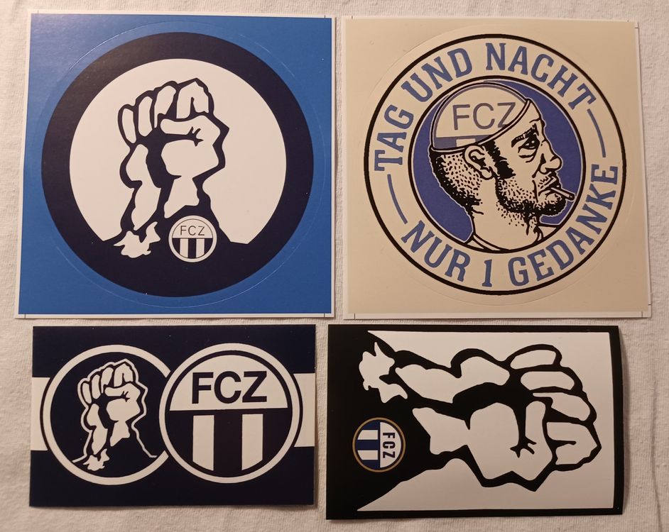 4x versch FCZ Südkurve Stickers Fussball Super League Kleber (Gebraucht ...