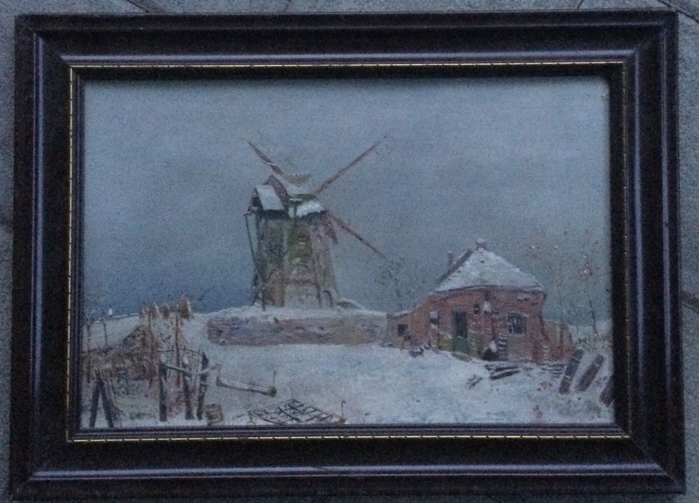 Antike Hollandische Winterlandschaft Gemälde auf Blech | Kaufen auf Ricardo