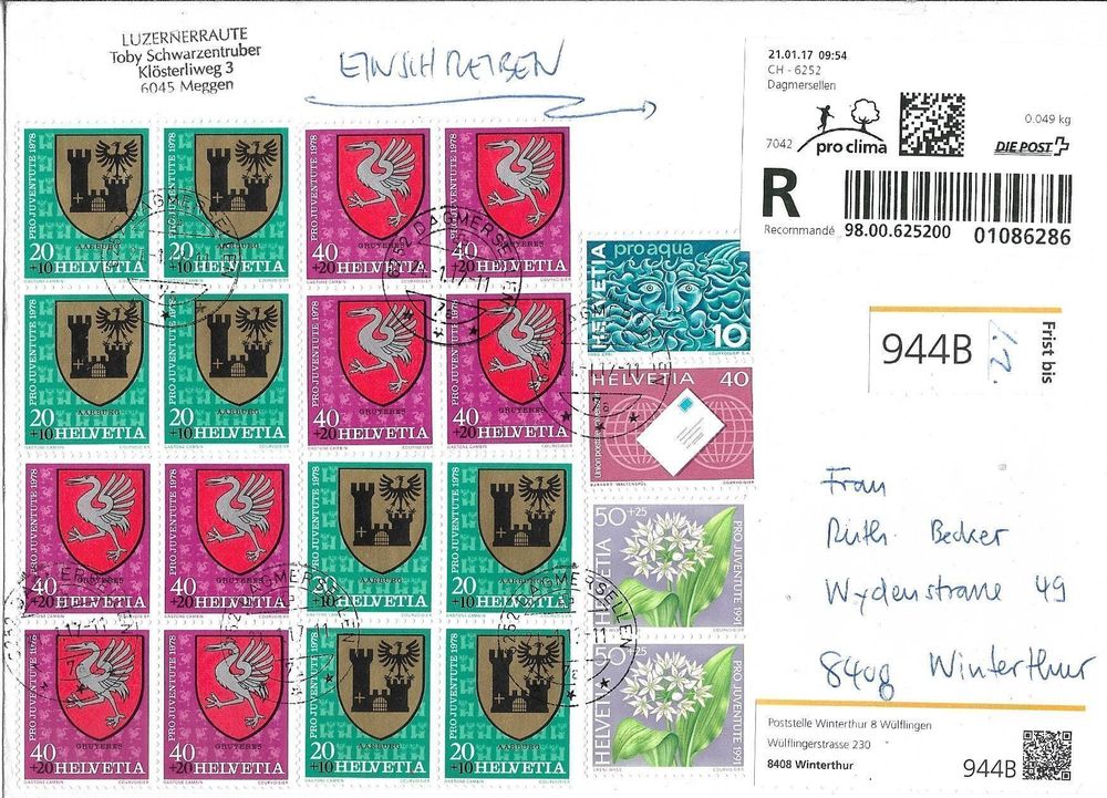 1978+ GROSSER BRIEF mit SUPERFRANKATUR + | Kaufen auf Ricardo