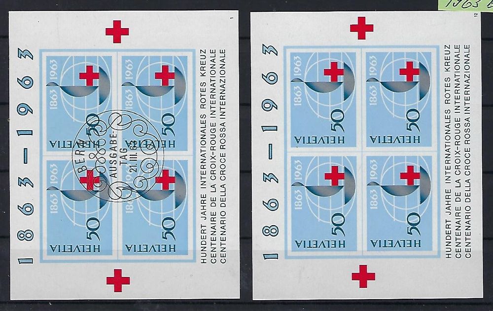 1963 Rotkreuz Blocks postfrisch + ET. 14881 (Gebraucht) in Lunden für ...