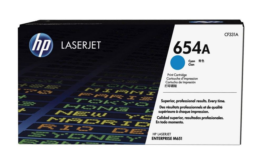 HP Color LaserJet Enterprise M651 cyan Toner, 654A / CF331A (Neu und ...