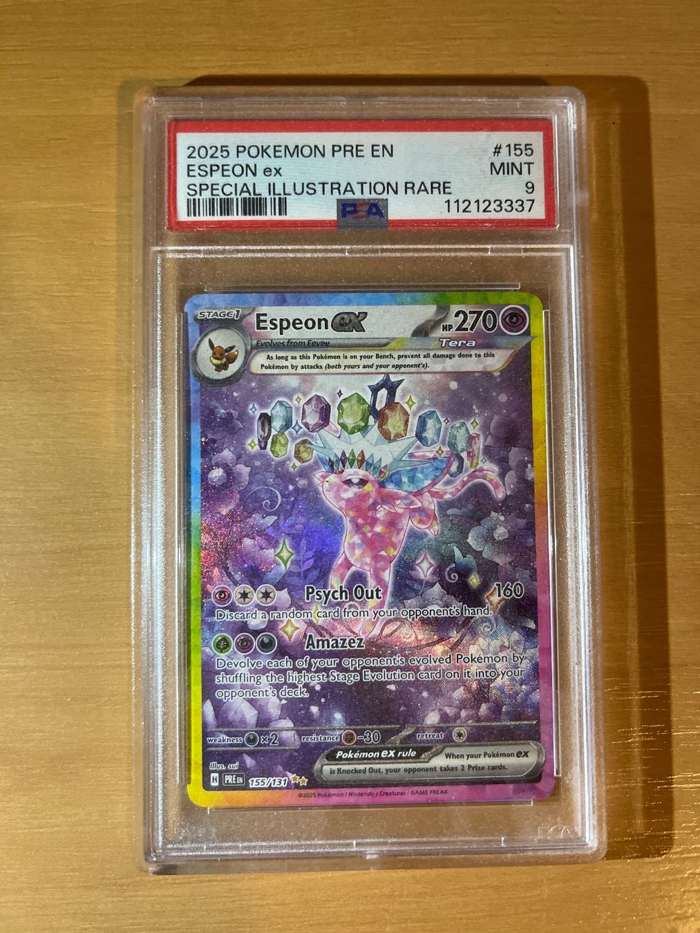 Espeon ex 2025 Pokemon Pre EN Illustration Rare, Mint 9 (Neu und ...