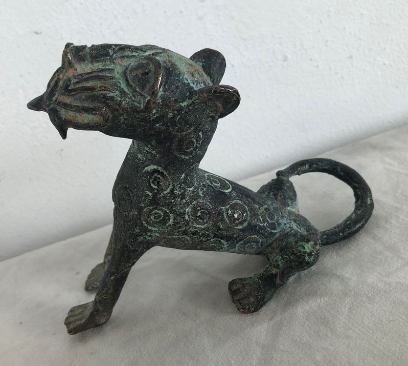 feiner alter Leopard Bronze Benin Höhe 10,5 cm Länge 13 cm (Gebraucht) in Rüthi (Rheintal) für ...