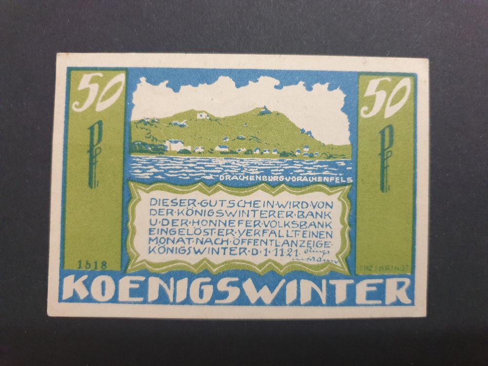 D.R. Notgeld Königswinter 1921 (Neu (gemäss Beschreibung)) in Versoix für CHF 1 – mit Lieferung ...