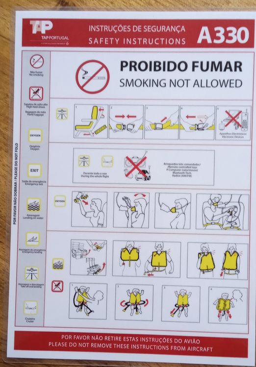 Safety Card A330 der TAP (Gebraucht) in Bern für CHF 3 – mit Lieferung ...