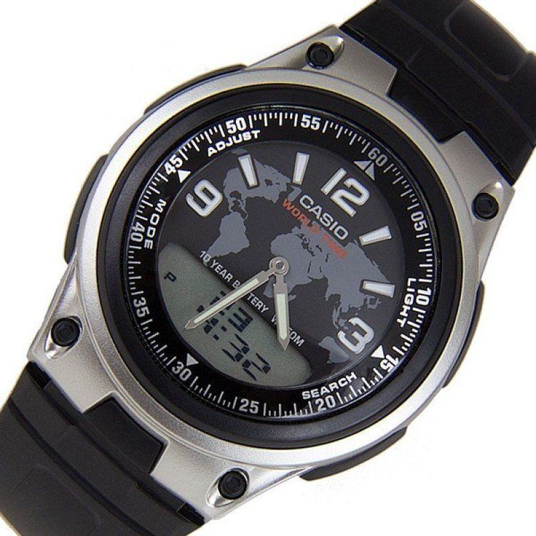 Casio Digital und Analoguhr | WorldTime AW-80-1A2VDF Black | Kaufen auf ...