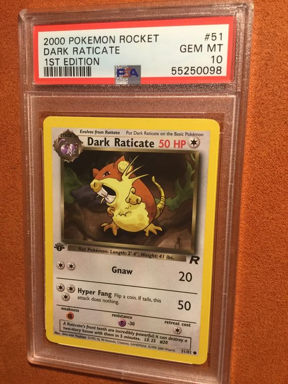 Dark Raticate 1st edition, Pokemon Rocket (2000), PSA 10 | Kaufen auf ...