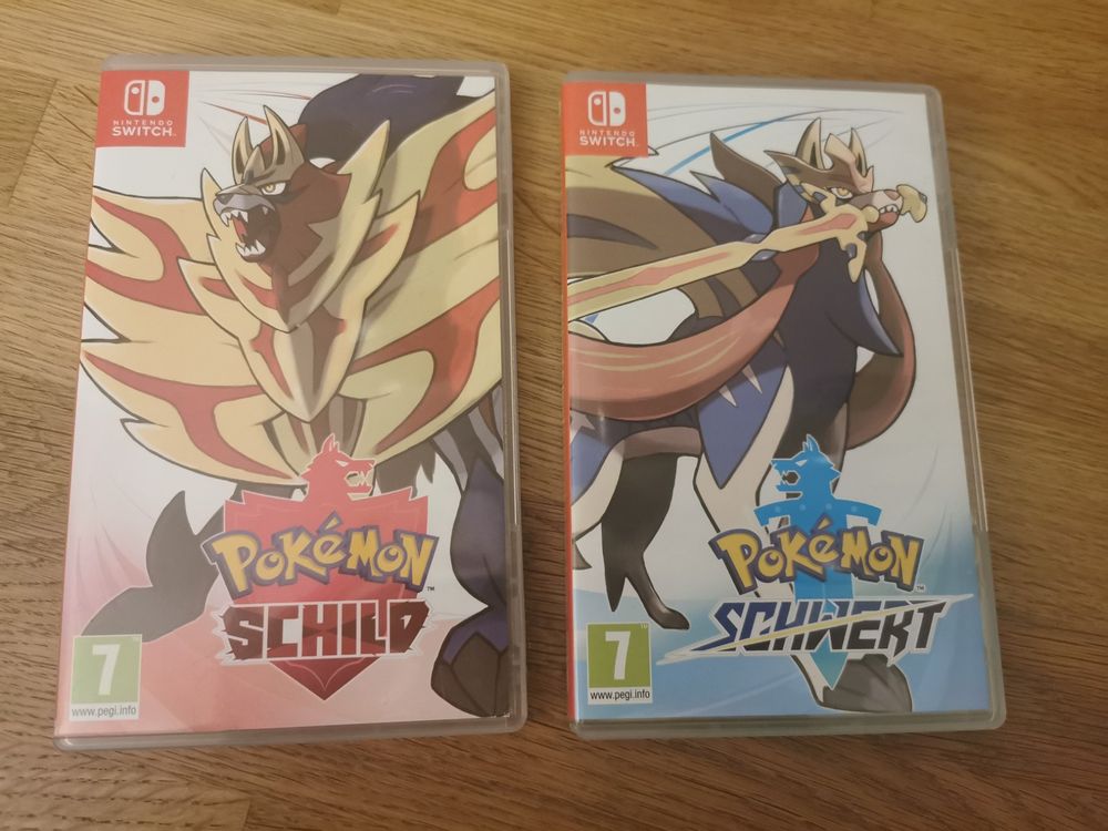 Nintendo Switch Pokémon Schild & Pokémon Schwert (Gebraucht) in Gunzgen ...