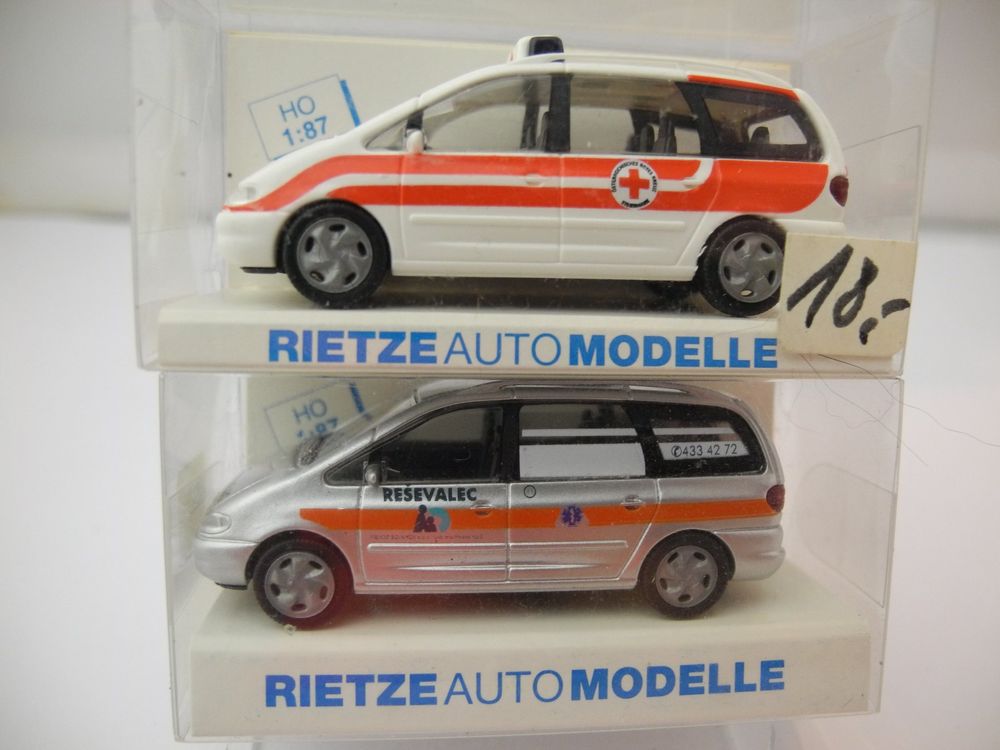 2 x Rietze 50762 u. 50765 VW Sharan, 1/87 Nr. v84 (Neu und ...