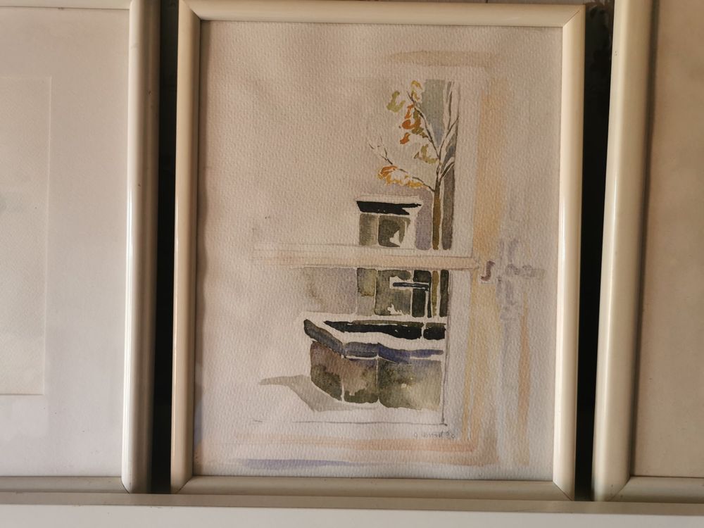 Aquarell Brunnen Trun Dorf Graubünden Kunst Original Gemälde (Gebraucht) in Berneck für CHF 80 ...