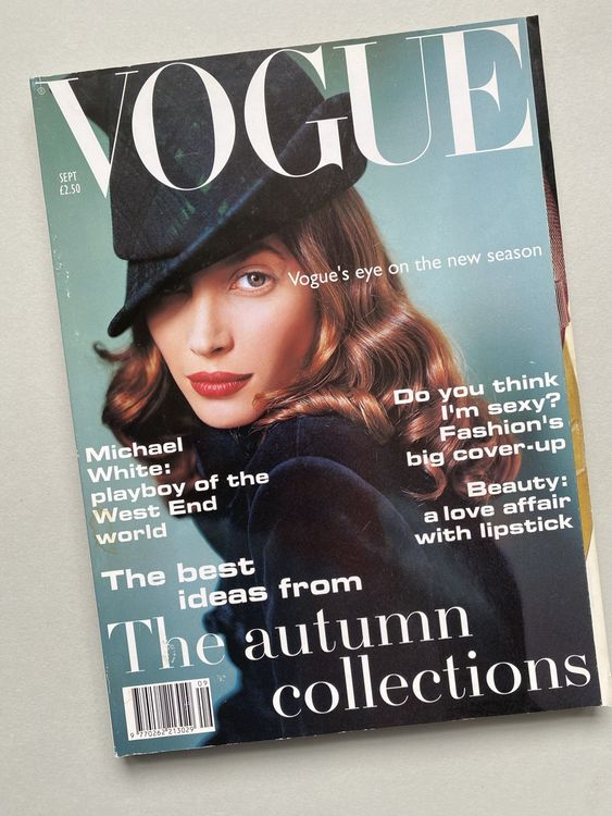 British VOGUE Sept 1993 Turlington Carla Bruni Testino (Gebraucht) in ...