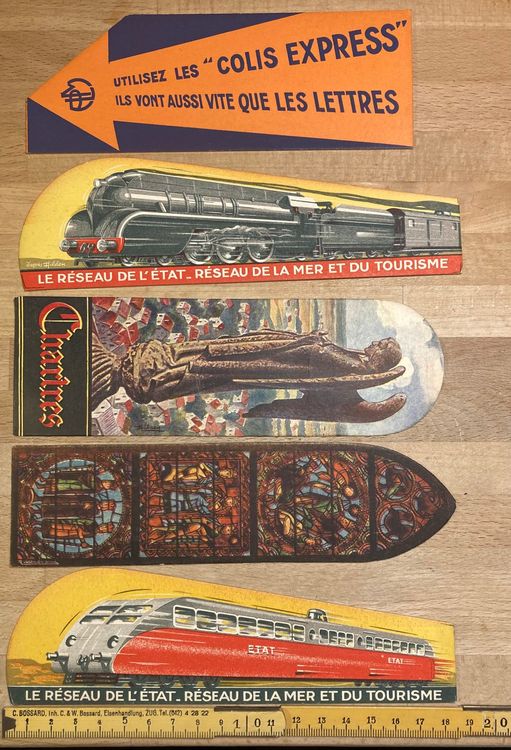5 Marques pages chemins de fer français vers 1935 - RARE (Gebraucht) in ...