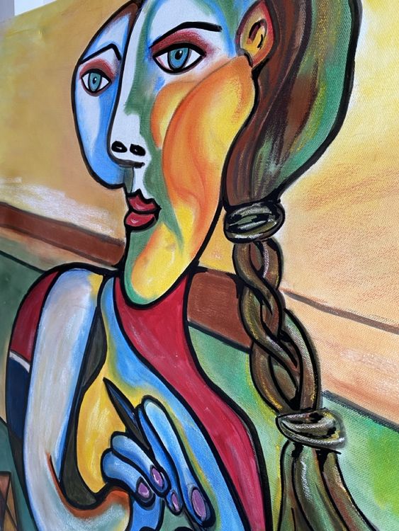 Bild Gemälde änlich Picasso 100x100 | Kaufen auf Ricardo