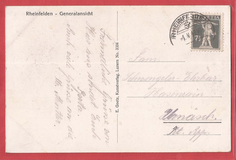 Rheinfelden Bahnhof - 1919 (Gebraucht) in Fislisbach für CHF 6 – mit Lieferung auf Ricardo kaufen