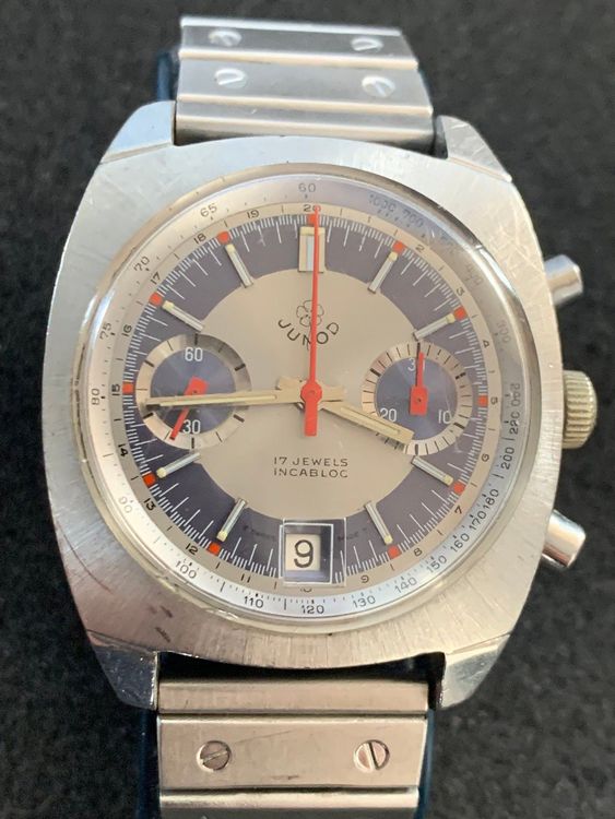 JUNOD automatic Chronograph "vintage" Revision nötig (Gebraucht) in ...
