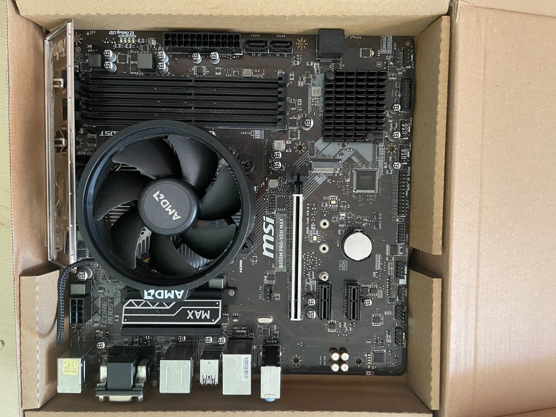 MSI B450M Pro-VDH Max + AMD Ryzen 5 3600 (Gebraucht) in Breitenbach für CHF 71 – nur Abholung ...