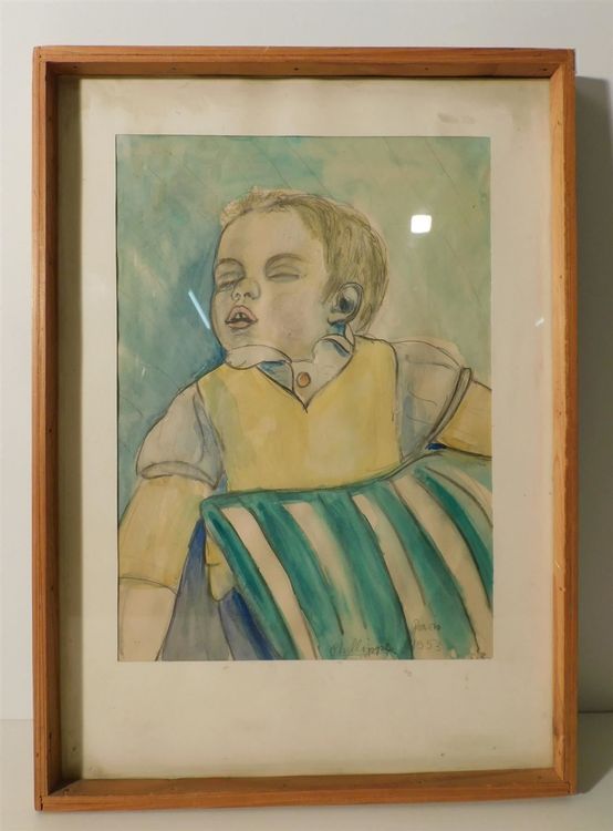 Rausverkauf Aquarell Paris 1953 - Aquarell signiert | Kaufen auf Ricardo