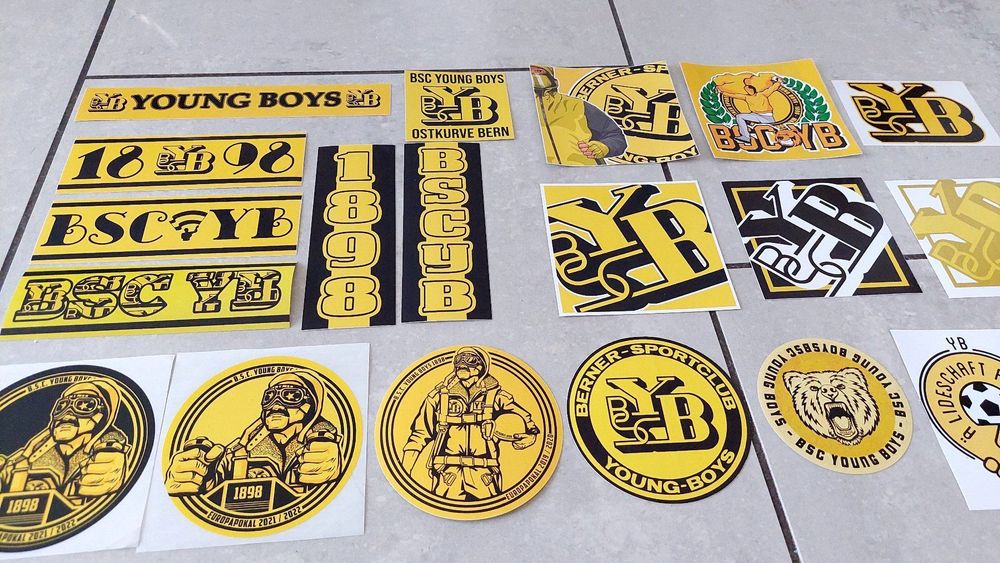 BSC YB FAN STICKER - 20 Stück (Neu (gemäss Beschreibung)) in Spiegel b ...