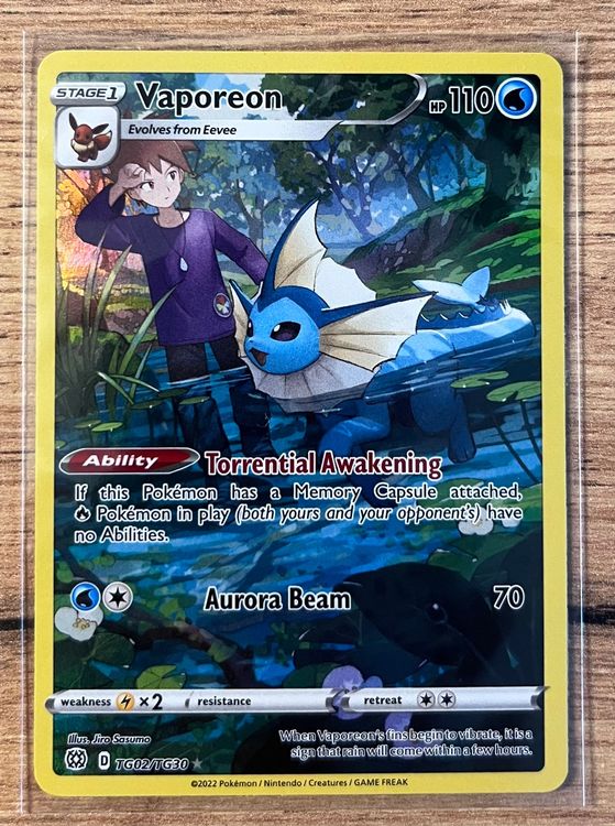 Vaporeon TG02/30 Pokemon Trainer Gallery Brilliant Stars (Gebraucht) in ...