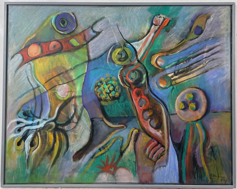 Serge Brignoni (1903-2002) grosses Gemälde auf Leinwand (Gebraucht) in ...