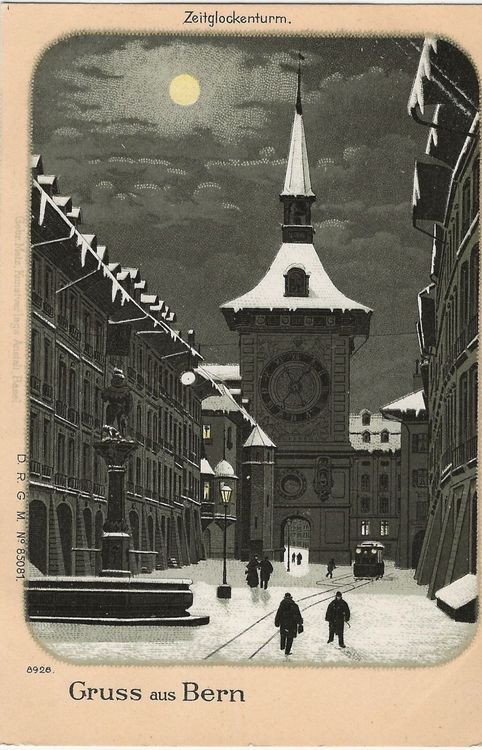 Gruss aus Bern, Mondschein-Litho, um 1900 | Kaufen auf Ricardo