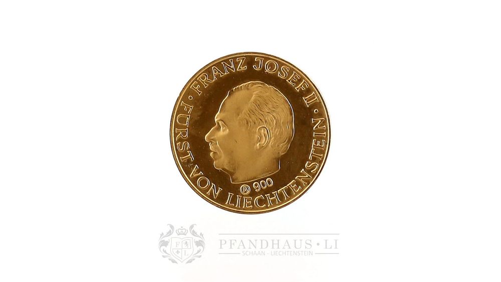 GOLDMEDAILLE FRANZ JOSEF II FÜRSTENTUM LIECHTENSTEIN 1978 (Gebraucht) in Schaan für CHF 101 ...