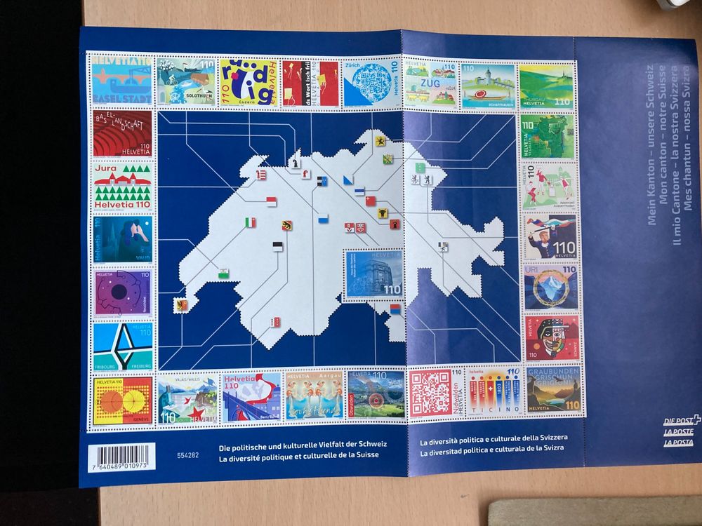 Schweiz 2022 Bogen mein Kanton unsere Schweiz postfrisch (Neu (gemäss ...