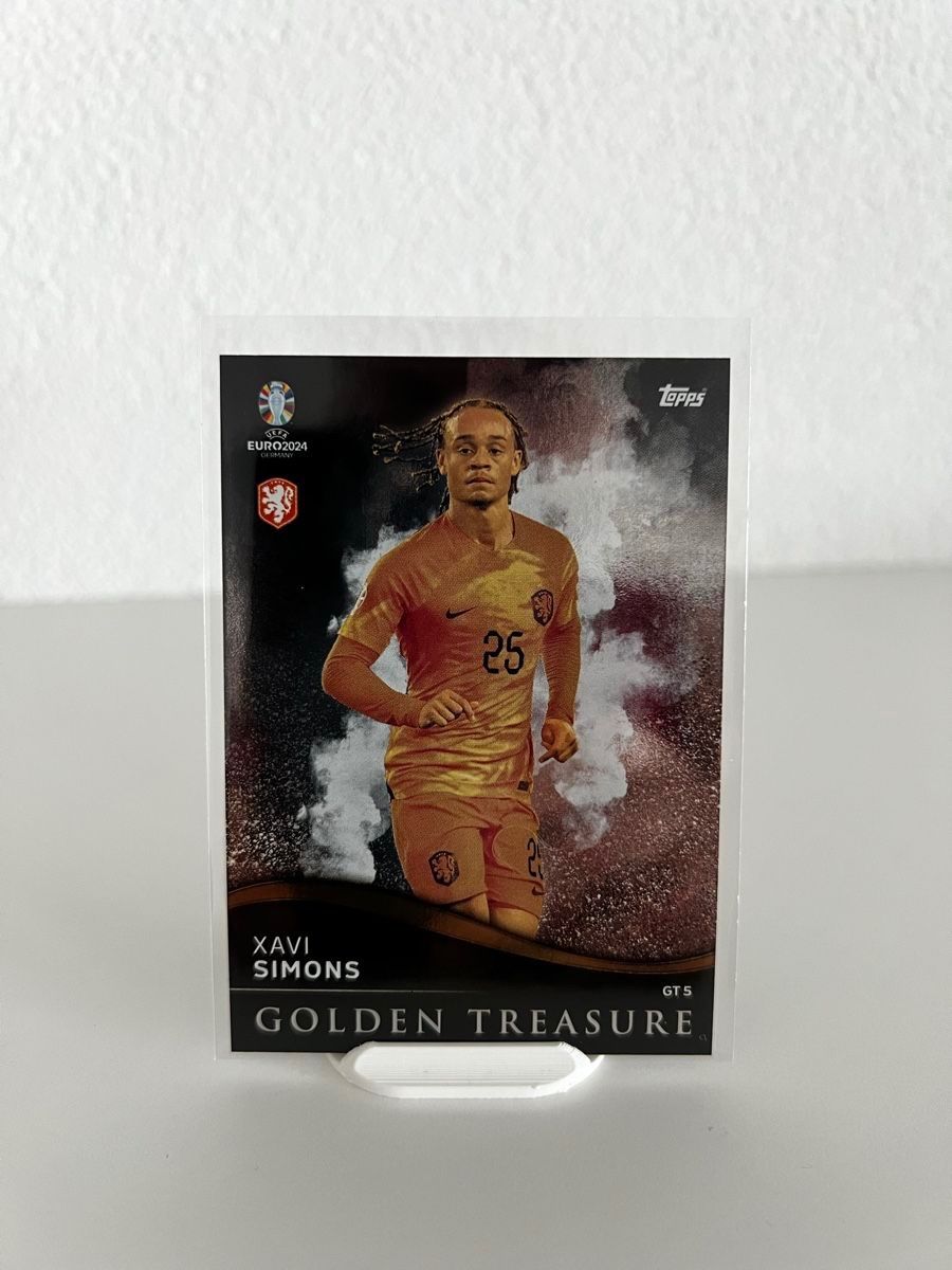 Xavi Simons GT5 Topps Euro 2024 Match Attax Golden Treasure (Neu ...