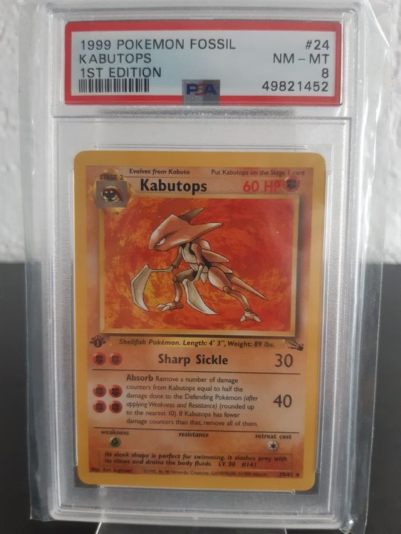 Pokemon 1 Edition Fossil Vintage PSA Kabutops | Kaufen auf Ricardo