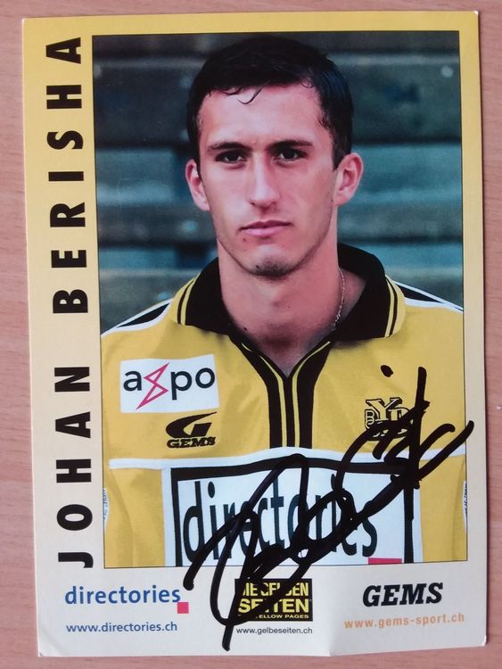 YB Autogrammkarte Johan Berisha (Gebraucht) in Heimiswil für CHF 1 ...