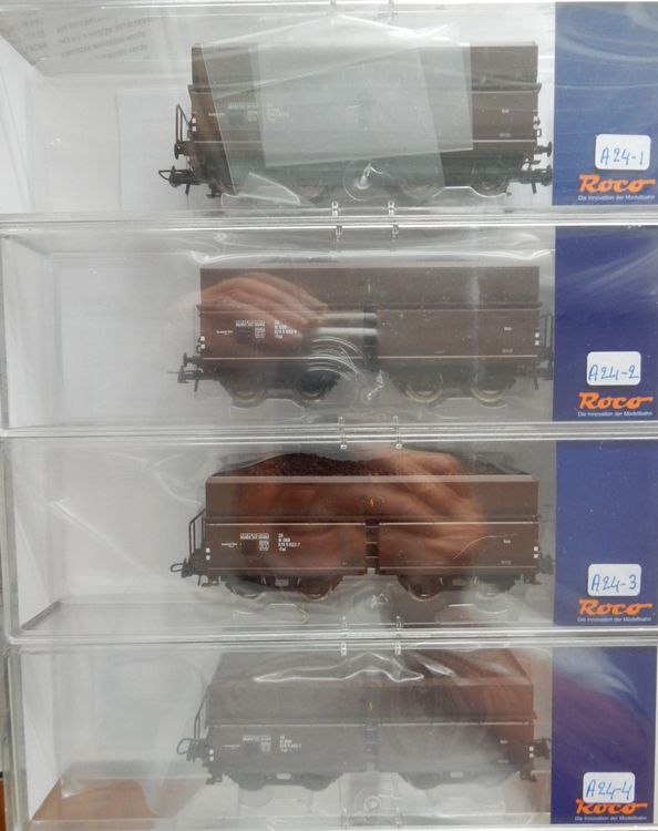 HO - 100 % neuf - ROCO - OBB Coffret 4 wagons Trémies 4 ess | Kaufen ...