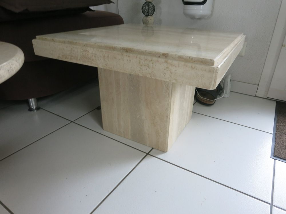 Travertin-Tisch quadratisch | Kaufen auf Ricardo