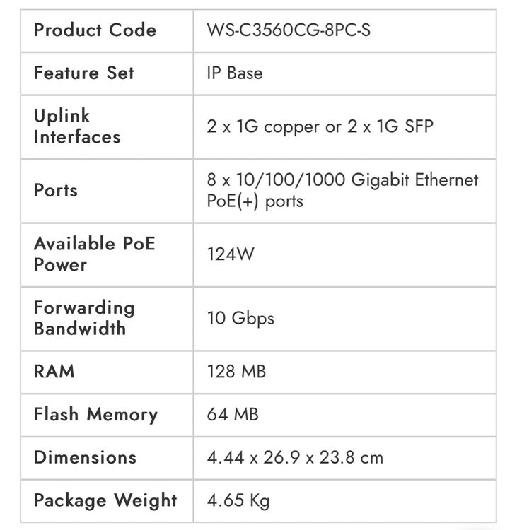 Cisco switch Catalyst 3560-CG Series PoE (Gebraucht) in Zürich für CHF ...