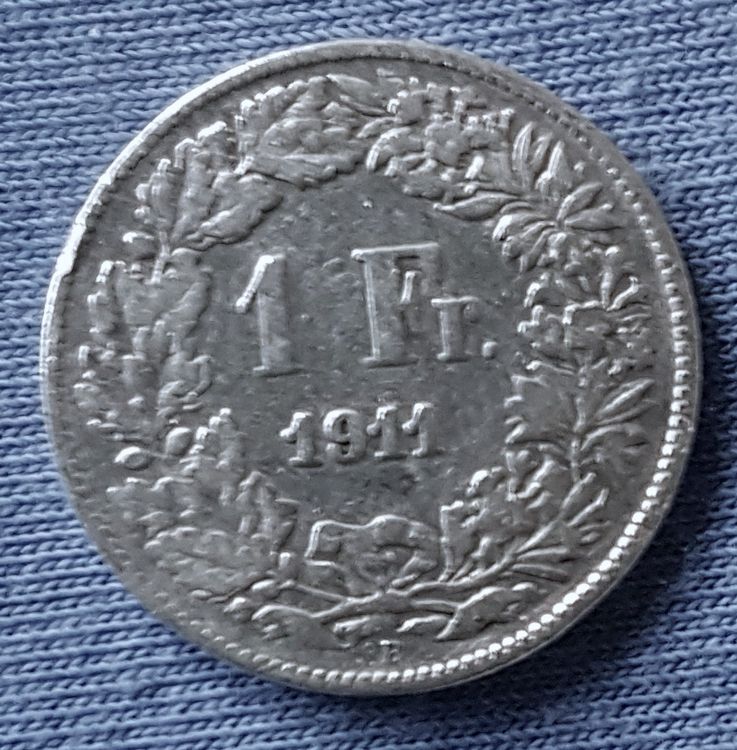 1 Franken 1911 uralte sehr rare Silbermünze ab nur 1 Fr !!! | Kaufen auf Ricardo