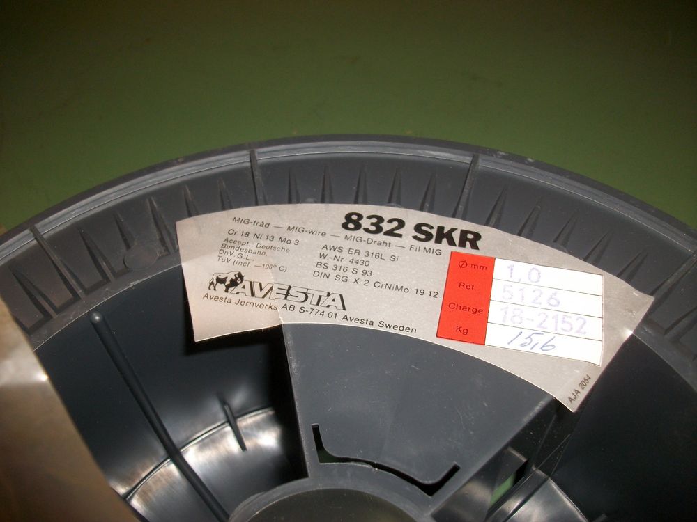 Mig Schweissdraht AVESTA 832 SKR Inox Rolle ganz, 1mm 15,6kg (Neu (gemäss Beschreibung)) in ...