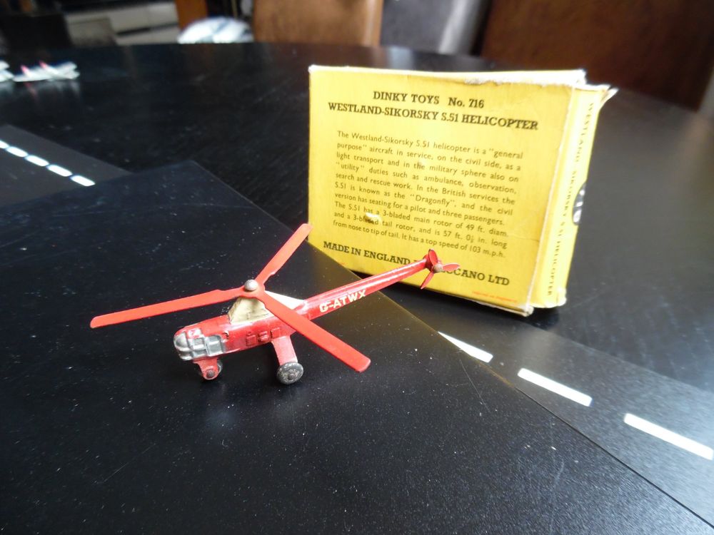 Sikorsky Westland Heli S 51 von Dinky Toys in orig.Box 716 (Gebraucht ...