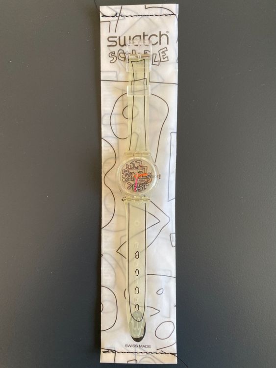 SWATCH VINTAGE *SCRIBBLE* 1993 +NEU+ UNGETRAGEN AUS 1. HAND (Neu und originalverpackt) in ...