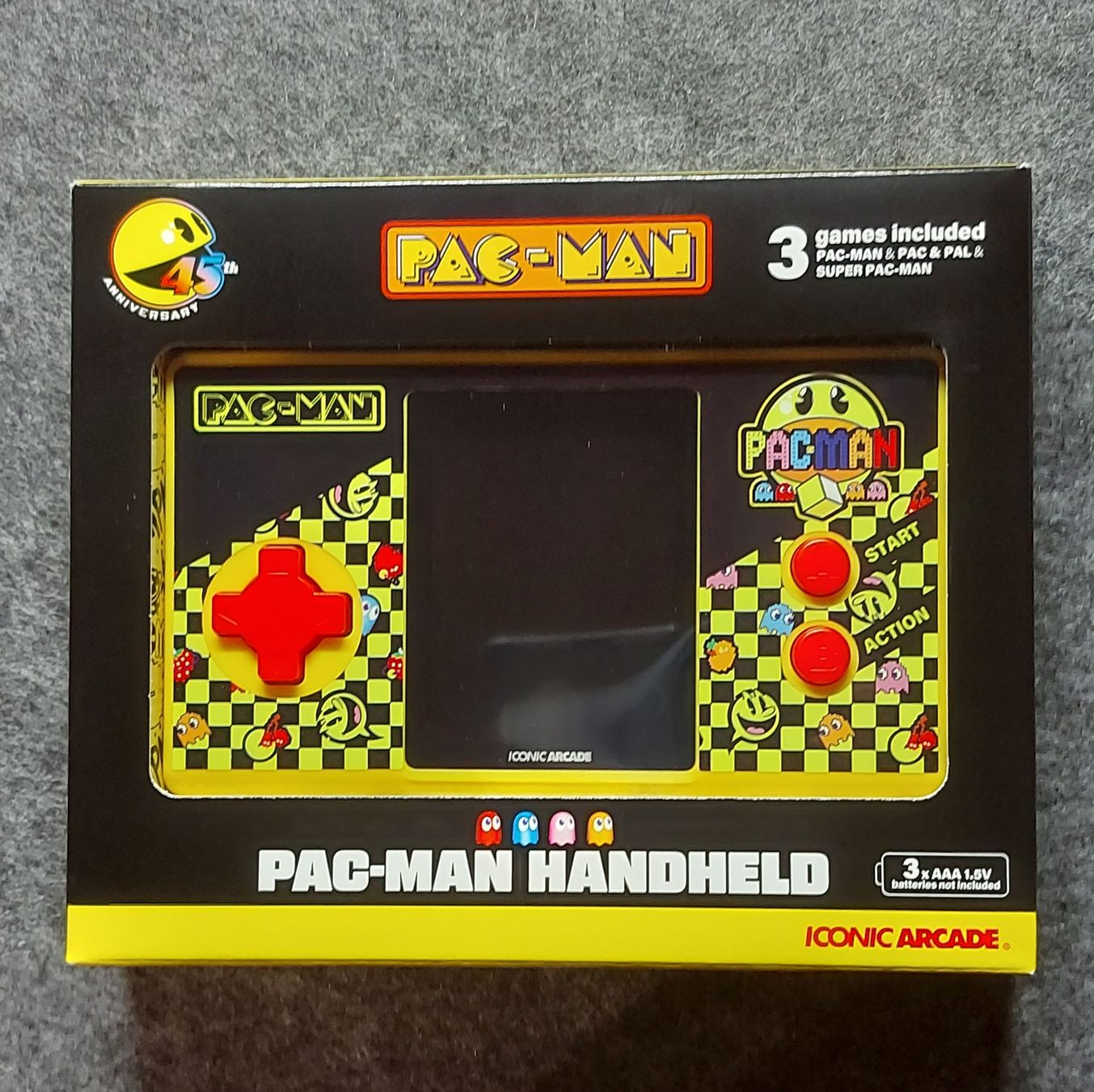Pac-Man Handheld Iconic Arcade - 45° Anniv.🕹😃 (Neu und originalverpackt ...